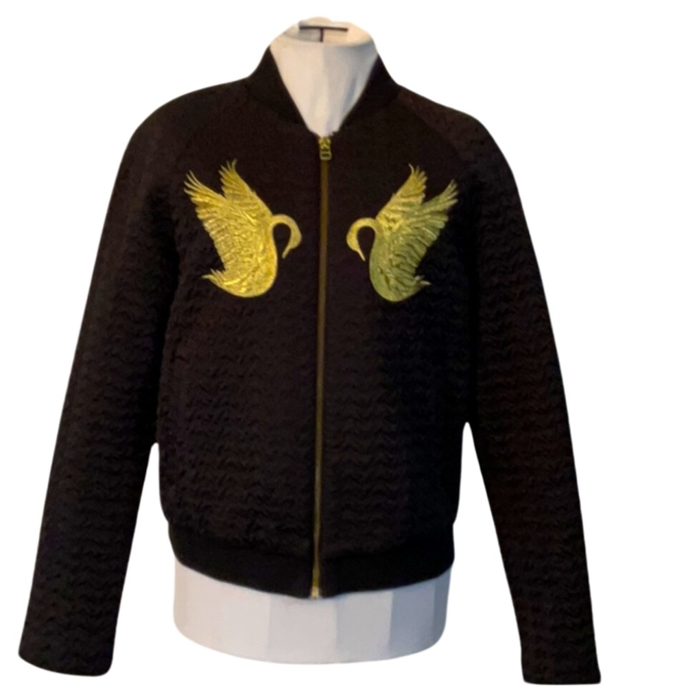 Swan Quilted Bomber Jacket - Gem
